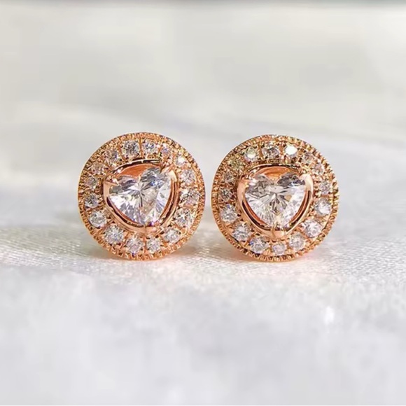 Jewelry | Beautiful Rose Gold Bling Stud Earrings | Poshmark